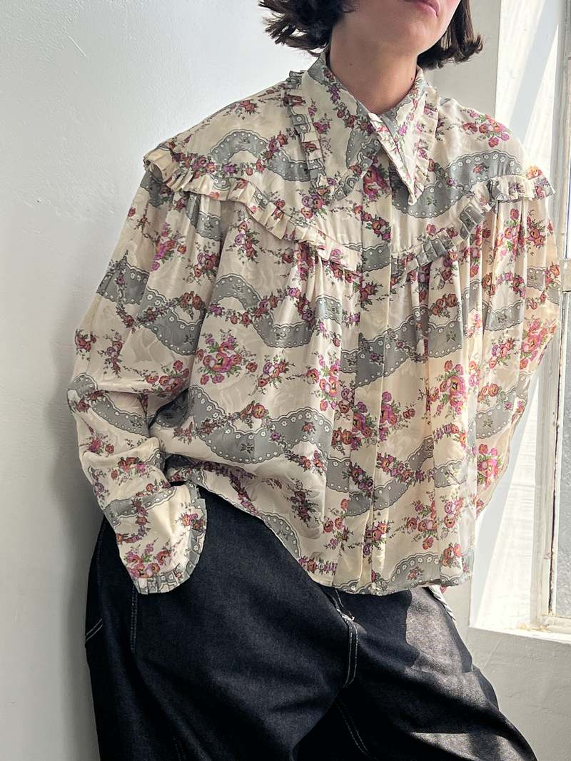Vintage Isabel Marant Ruffle Top - Floral | Garmentory