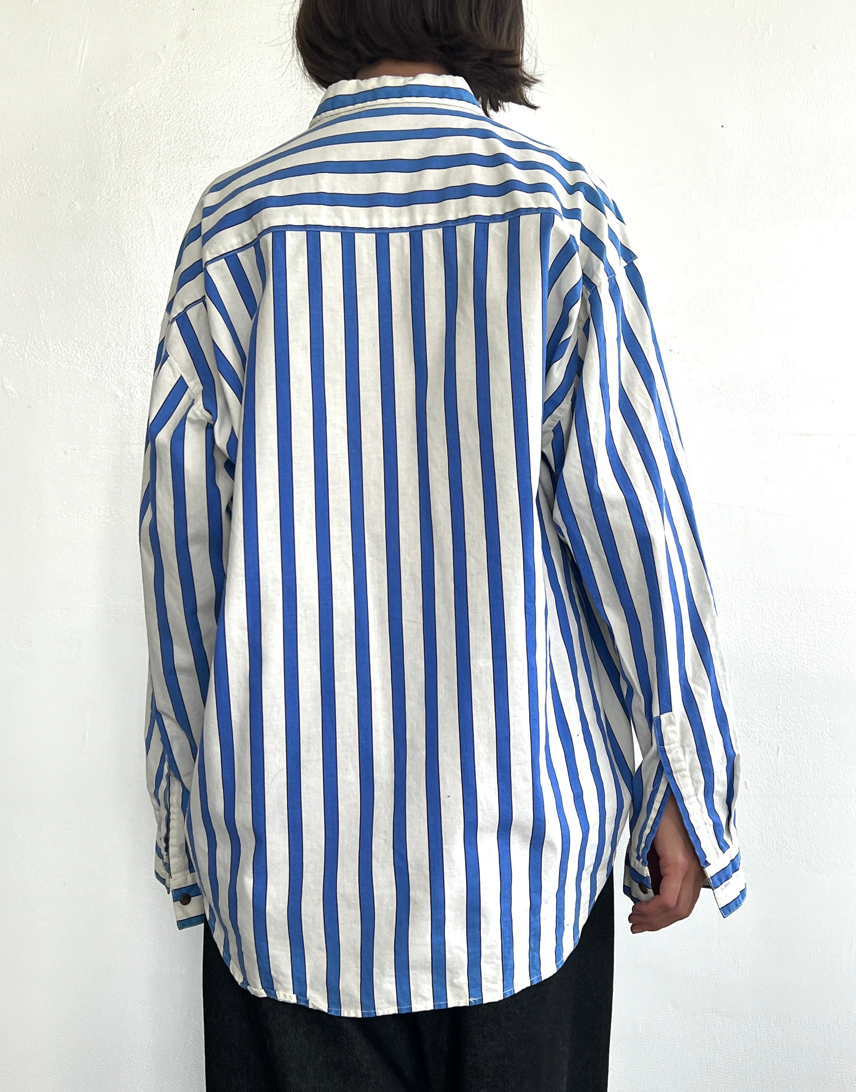 Vintage Button Down - Vertical Blue Stripes | Garmentory