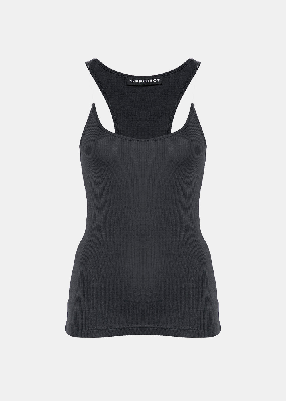 Y/project Invisible Strap Tank Top - Vintage Black | Garmentory