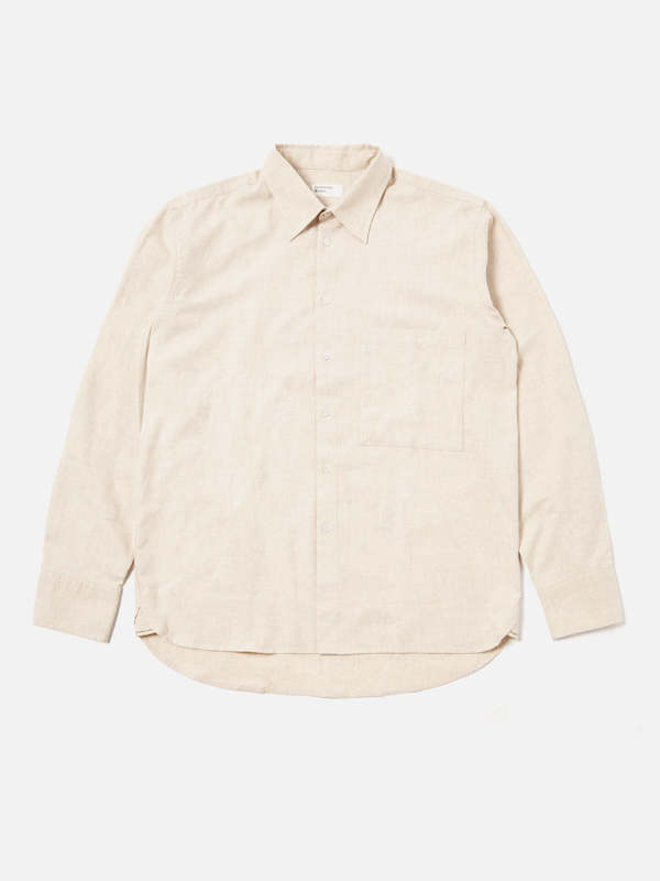 Universal Works Flannel Square Pocket Shirt - Sand | Garmentory