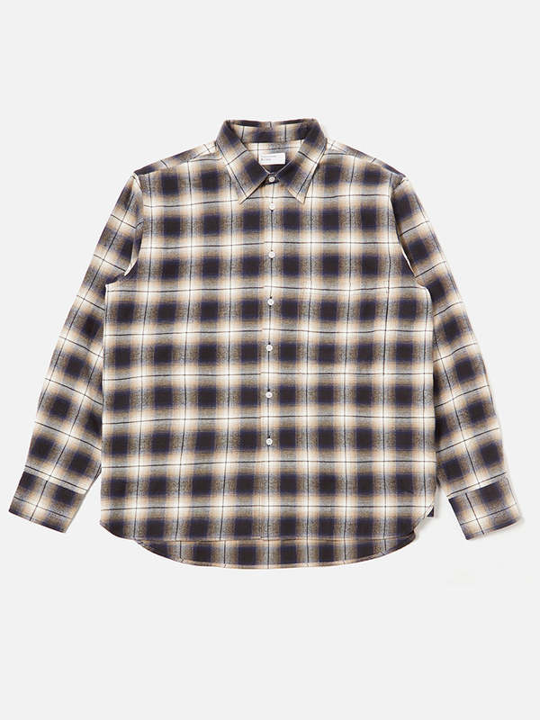 Universal Works Square Pocket Shirt - Wyoming Check Navy | Garmentory