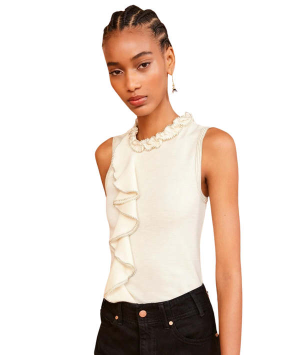 Ulla Johnson Brea Top - Pearl | Garmentory