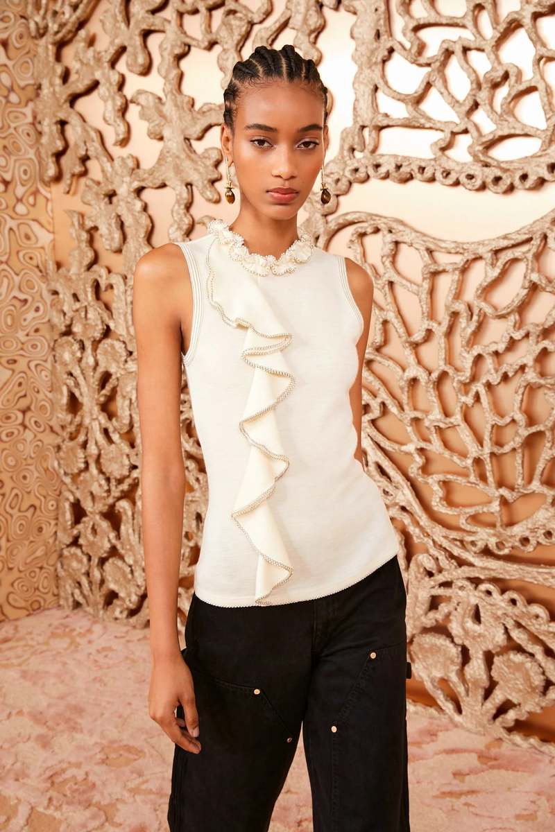 Ulla Johnson Brea Top - Pearl | Garmentory