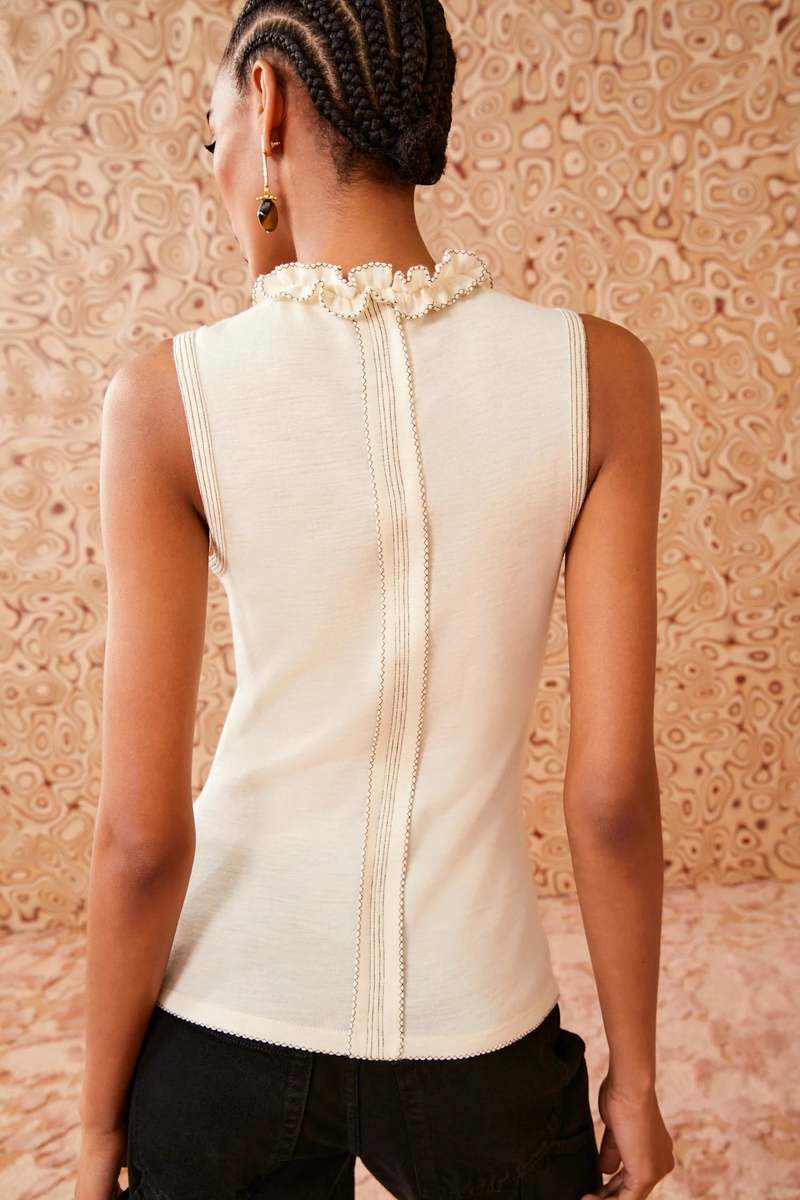 Ulla Johnson Brea Top - Pearl | Garmentory