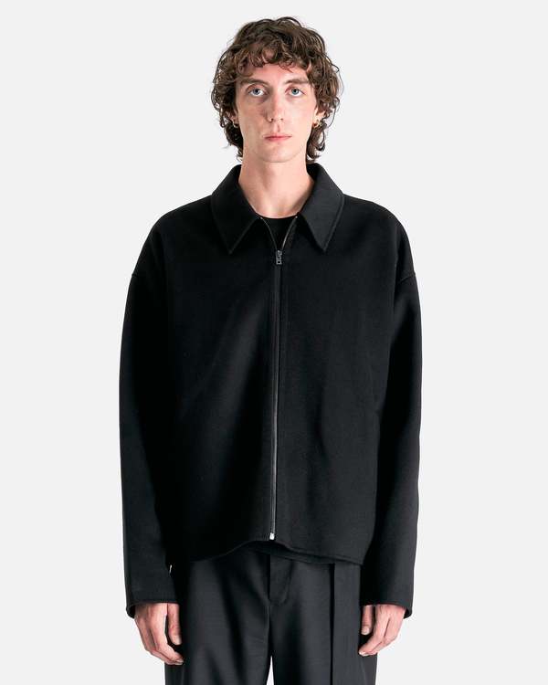 Acne Studios Wool Zipper Jacket - Black | Garmentory
