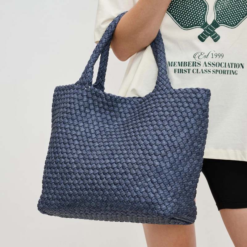 Sol and Selene Sky's The Limit Medium Tote - Dark Denim | Garmentory