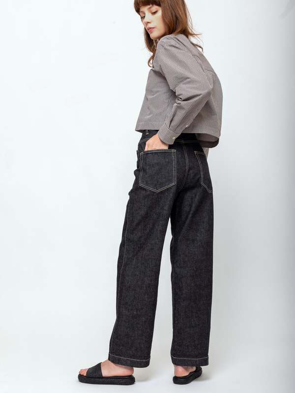 Nicholson & Nicholson Wide Leg Jean - Black | Garmentory