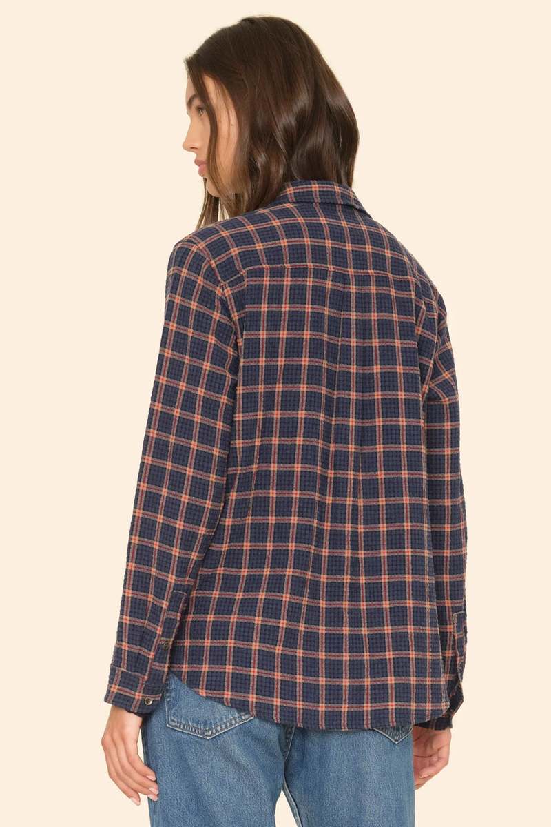 Xirena Evan Shirt - Navy/Brick | Garmentory