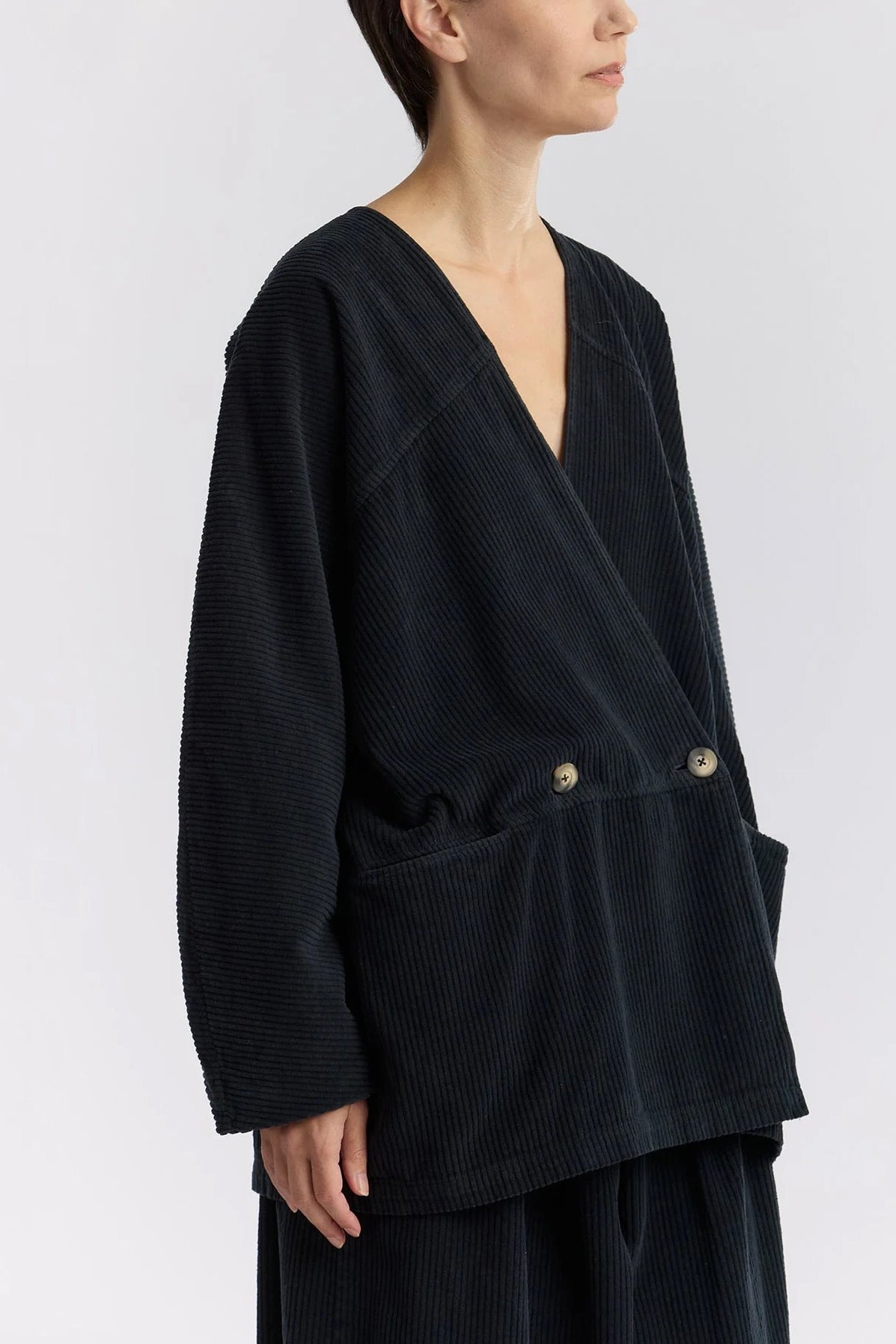 Black Crane Geometric Jacket - Dark Grey | Garmentory