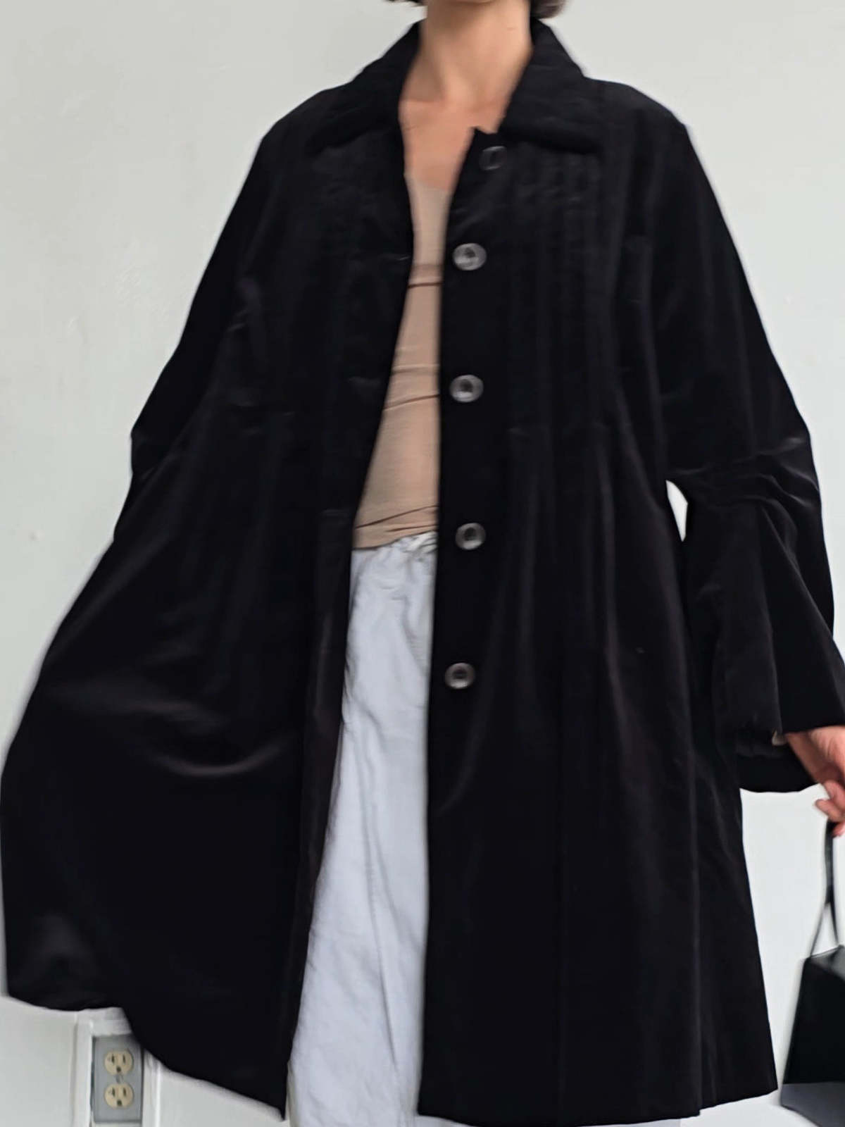 Vintage Lilith Velvet Coat - Black | Garmentory