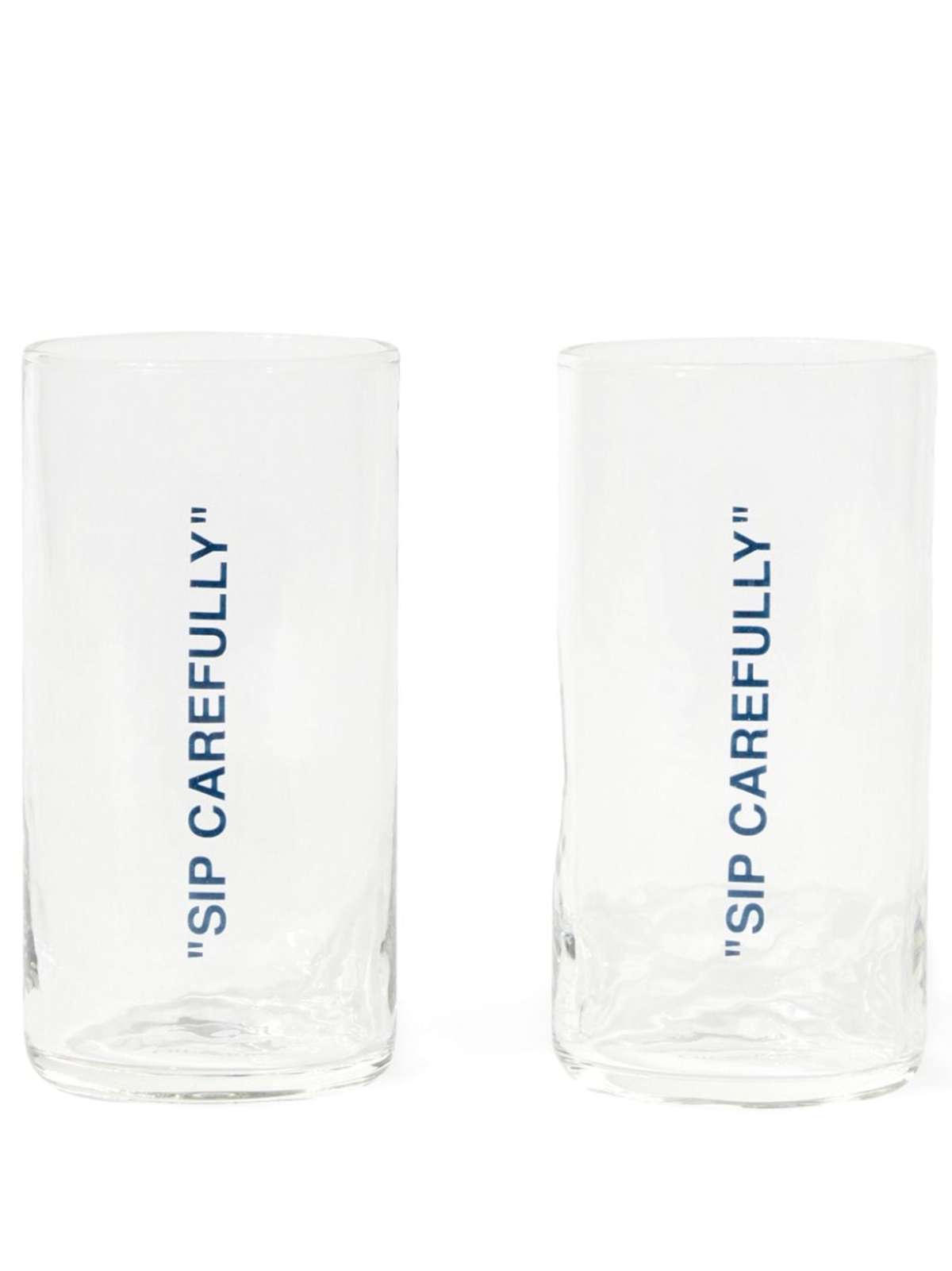 Off-White™ Cocktail Glass Quote Set - Transparent/Blue | Garmentory