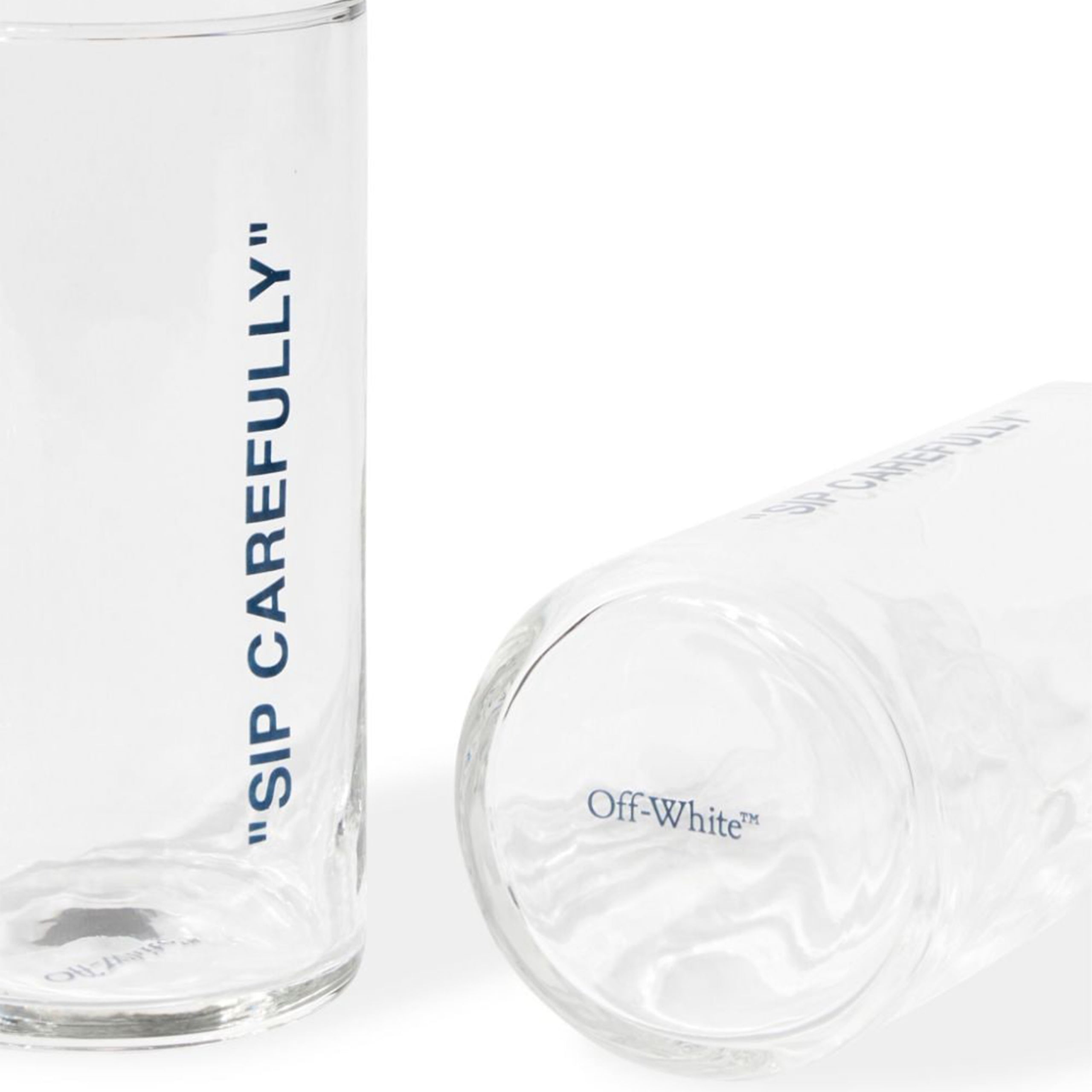 Off-White™ Cocktail Glass Quote Set - Transparent/Blue | Garmentory