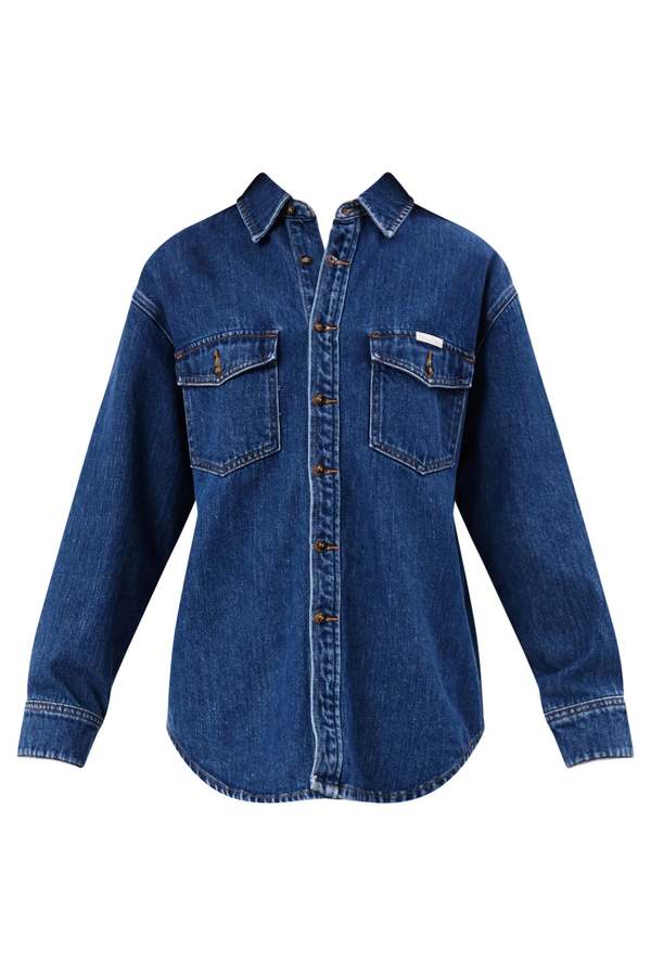 Rolla's Classic Shacket - Ashley Blue | Garmentory