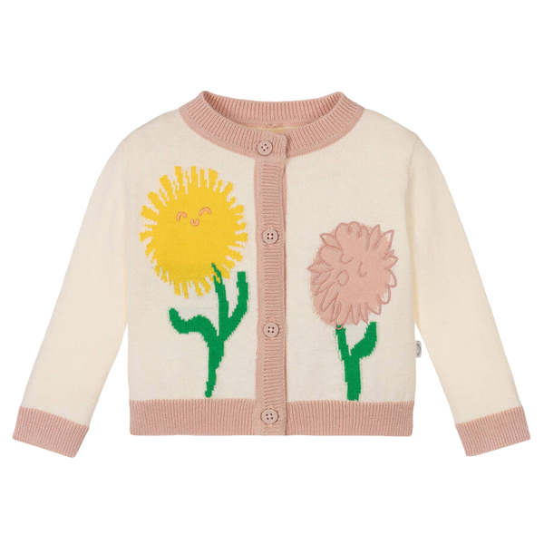 Kids STELLA MCCARTNEY Baby Dandelion Cardigan Sweater - Cream | Garmentory