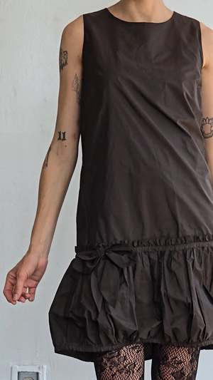 Cop.Copine Bubble Hem Dress - Chestnut | Garmentory