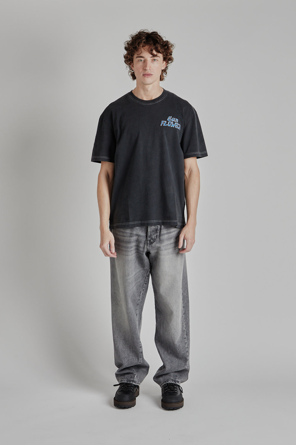 Sunflower Wide Twist Denim - Blackstone | Garmentory