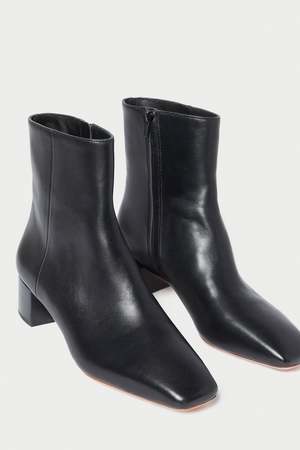Loeffler Randall Ginny Square Toe Ankle Boot - Black | Garmentory