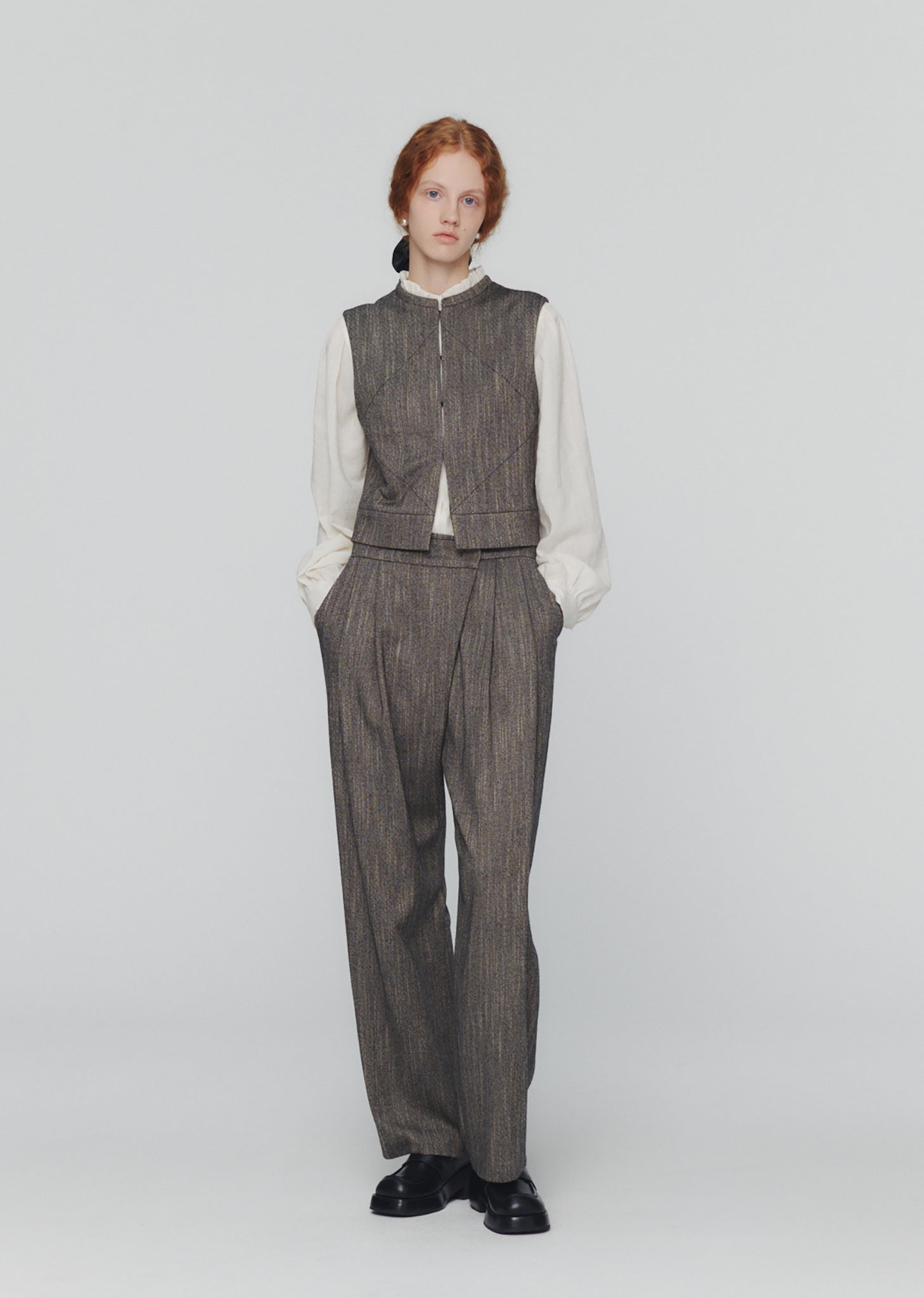 Amomento Wool Two Tuck Wrap Pants | Garmentory