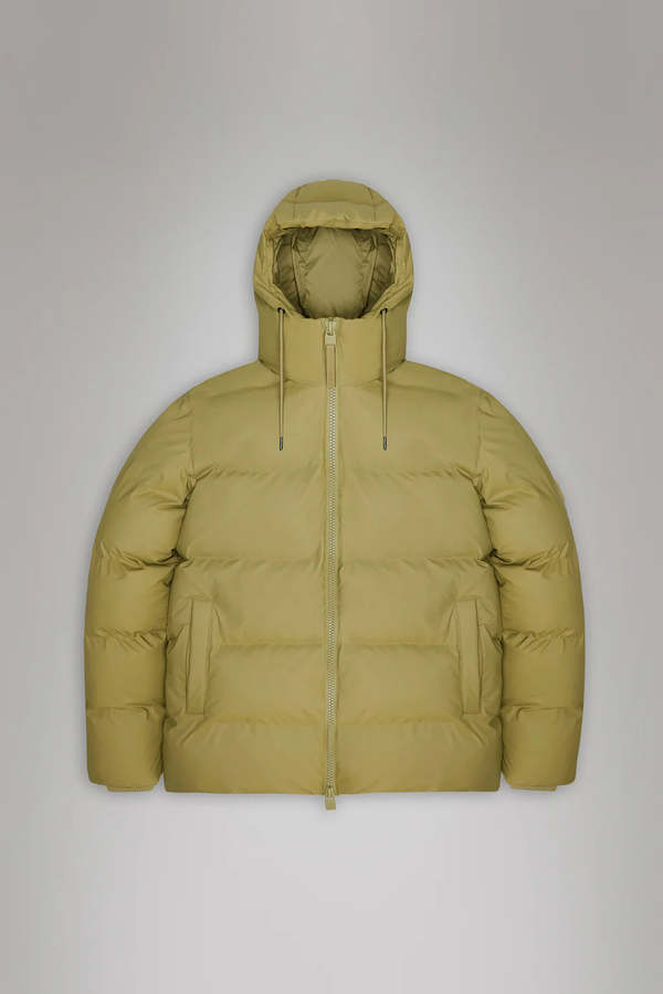 Rains Alta Puffer Jacket - Khaki | Garmentory
