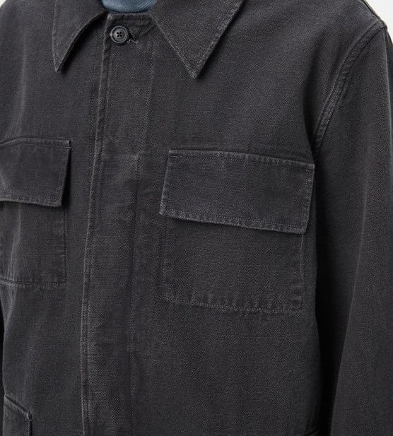 Our Legacy Reborn Canvas Uniform Jacket - Ash Black | Garmentory