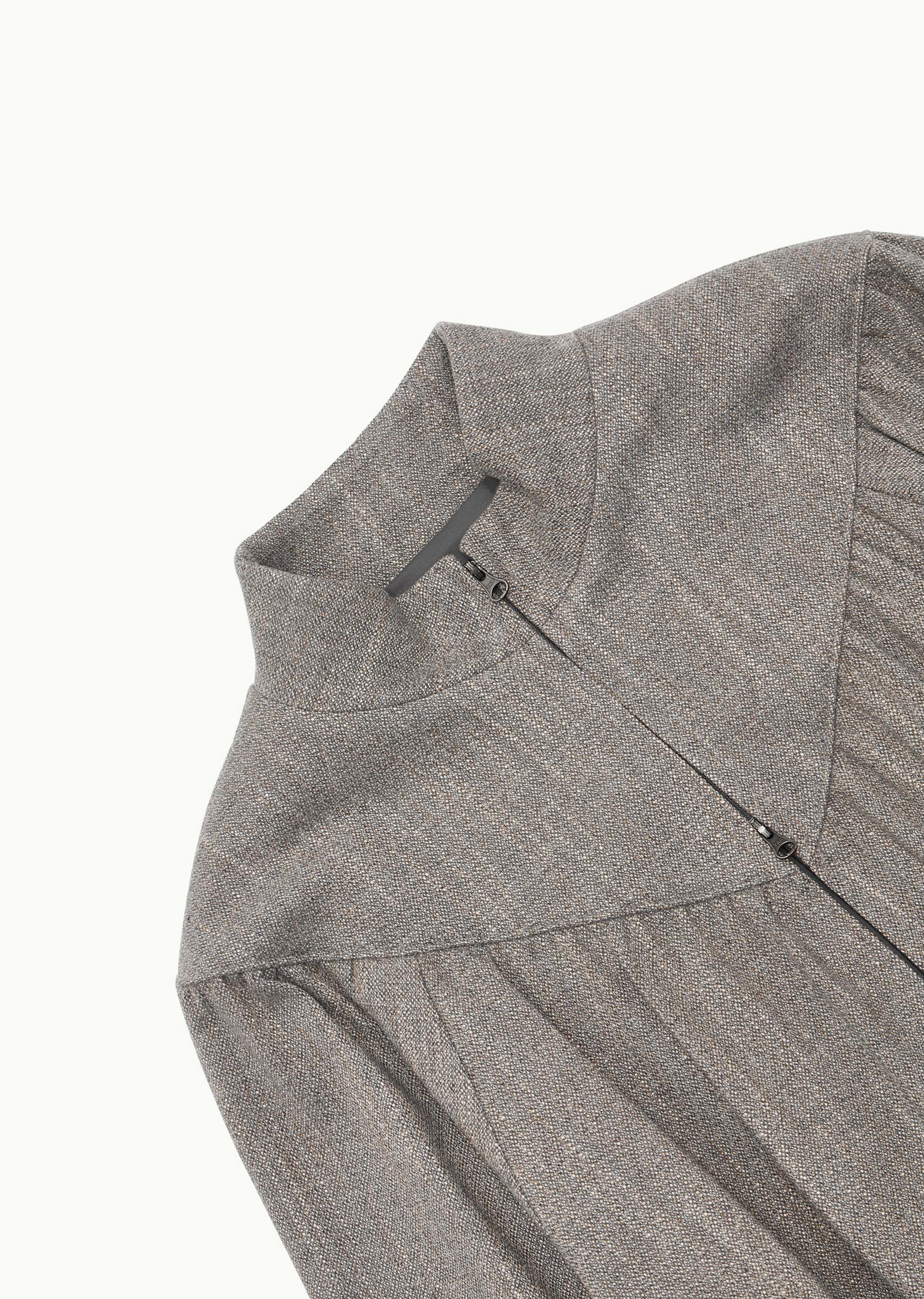 AMOMENTO Track Jacket - Grey Tweed | Garmentory
