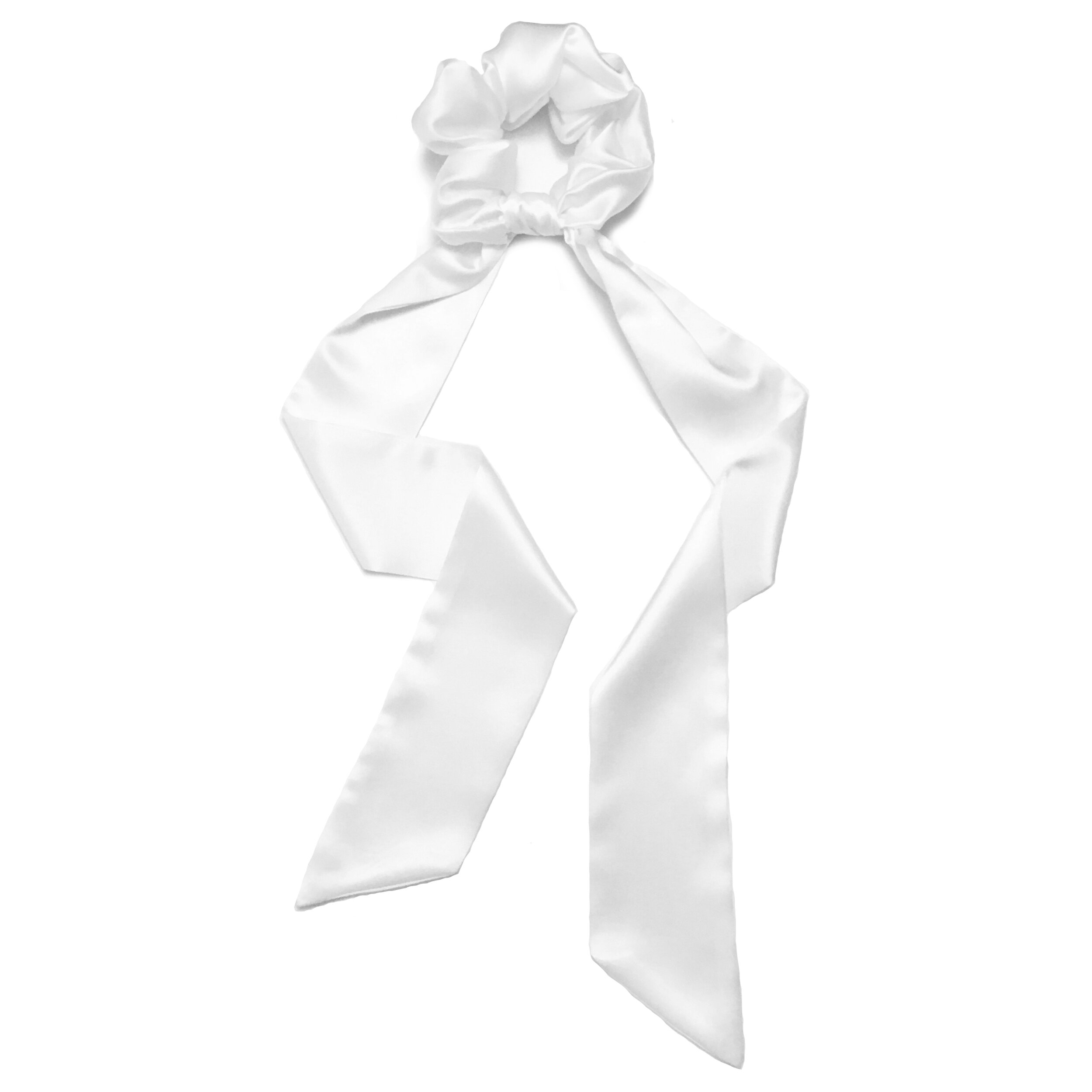 Krystell Barraza Silk Scarf Scrunchie - Pearl | Garmentory