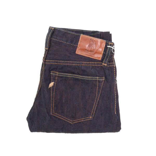 Pure Blue Japan PER EX 019 ID 15oz Extra Slub Relax Taper Indigo x Persimmon jeans - Indigo ...