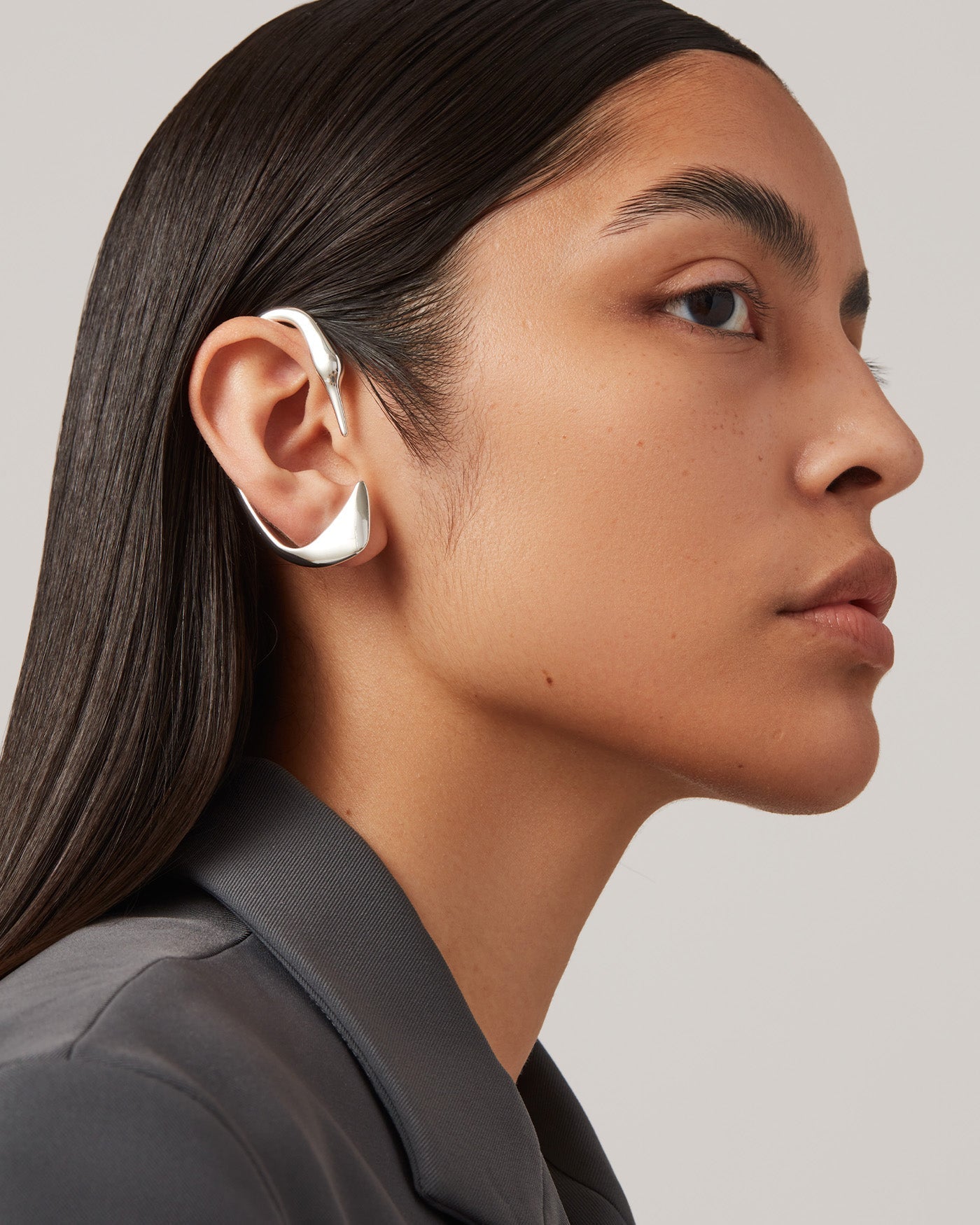 Jenny Bird Lisieux Ear Cuff & Stud Set - Silver | Garmentory