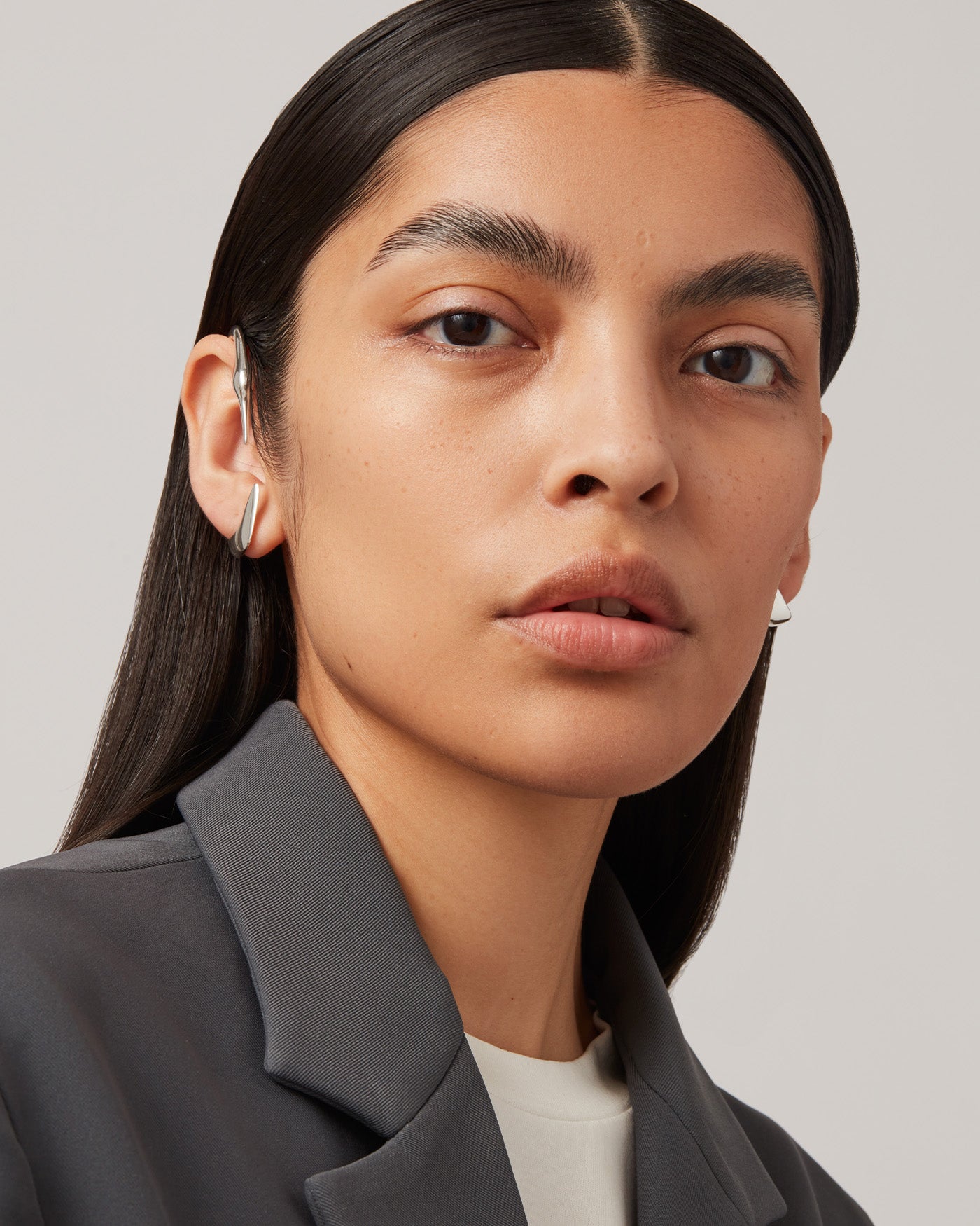 Jenny Bird Lisieux Ear Cuff & Stud Set - Silver | Garmentory