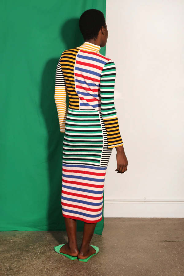 L.F.Markey Cecil Dress - Multi Stripe | Garmentory