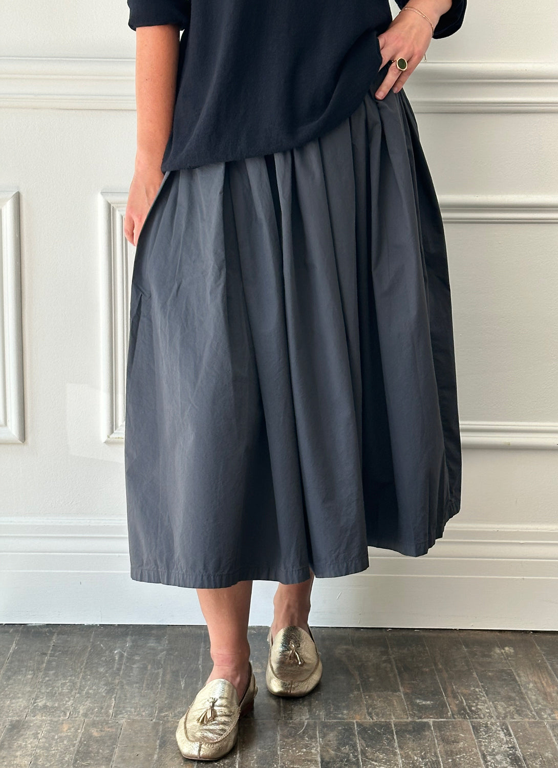 Manuelle Guibal Yizic Skirt - Metallic Grey | Garmentory