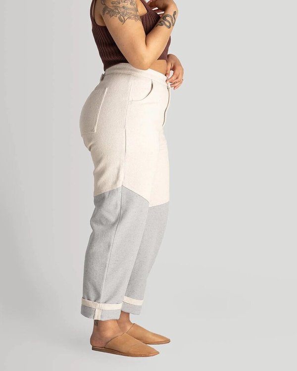 Soluna Collective Upcycled Denim Pants - Two Tone | Garmentory
