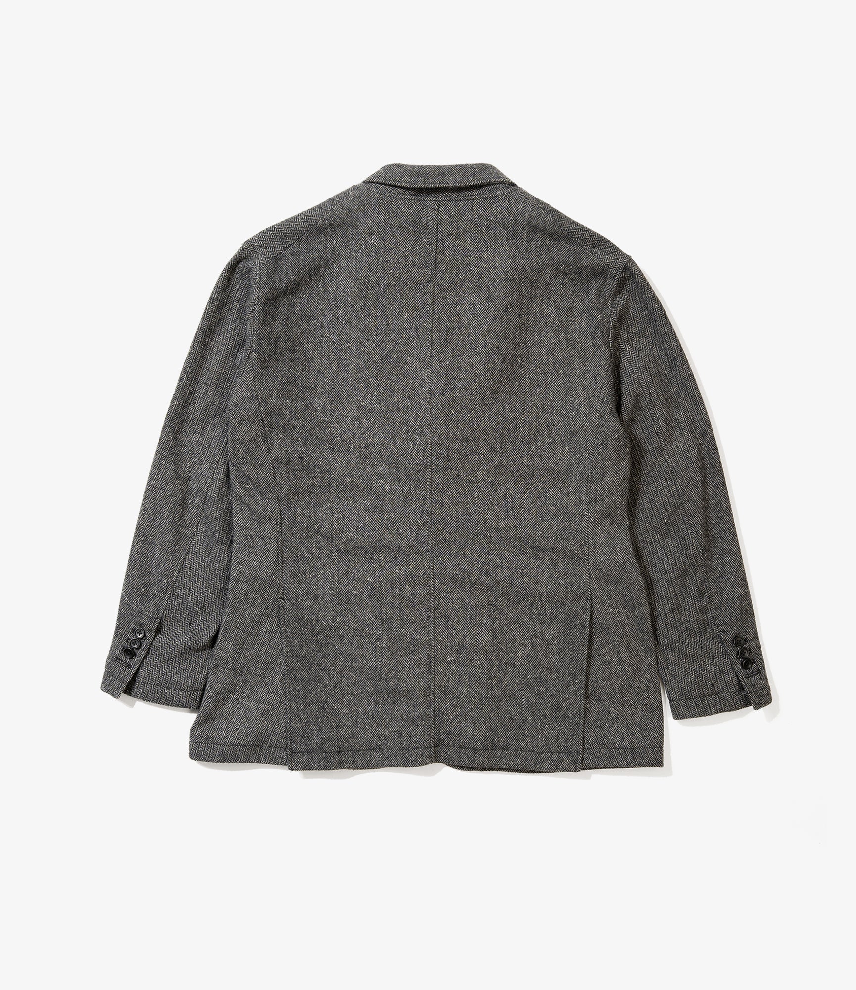 Engineered Garments Poly Wool Herringbone Trans Jacket - Grey | Garmentory
