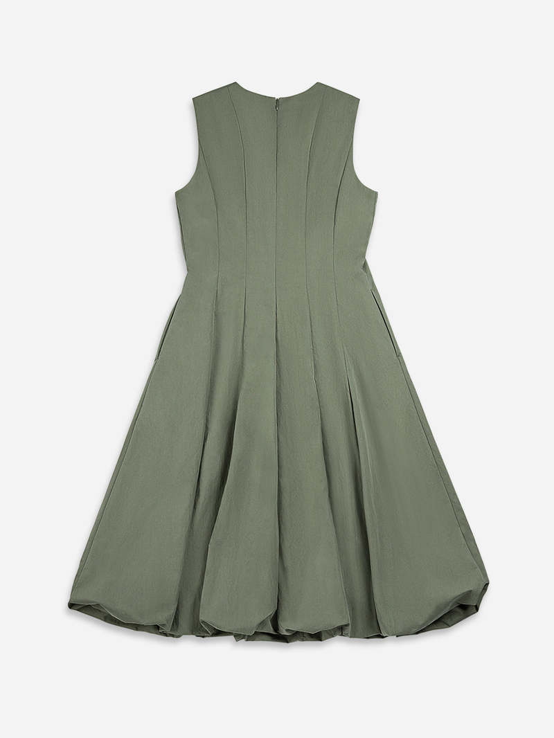 Future Classics Panel Balloon Dress - Navy/Grape Leaf | Garmentory