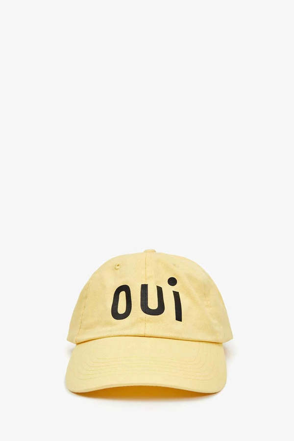 Clare V. Baseball Hat - Butter/Printed Black Oui | Garmentory