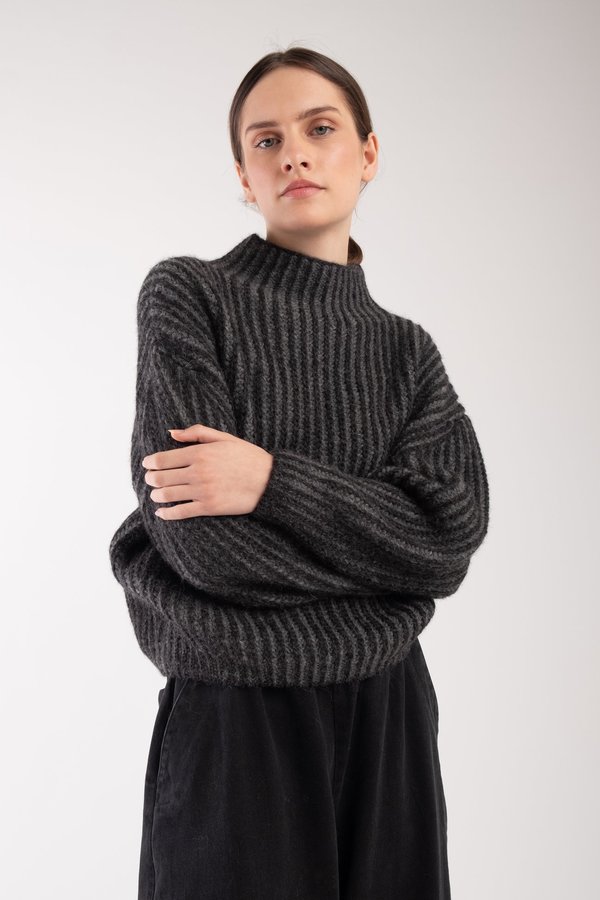 Micaela Greg Ines Sweater - Charcoal | Garmentory
