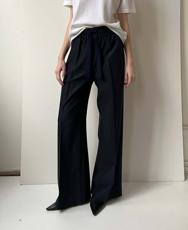 Christian Wijnants Pulika Pants - Dark Navy | Garmentory