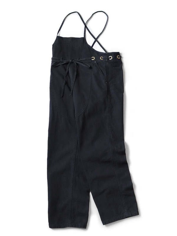 Kapital Light Canvas Welder Overall - Black | Garmentory