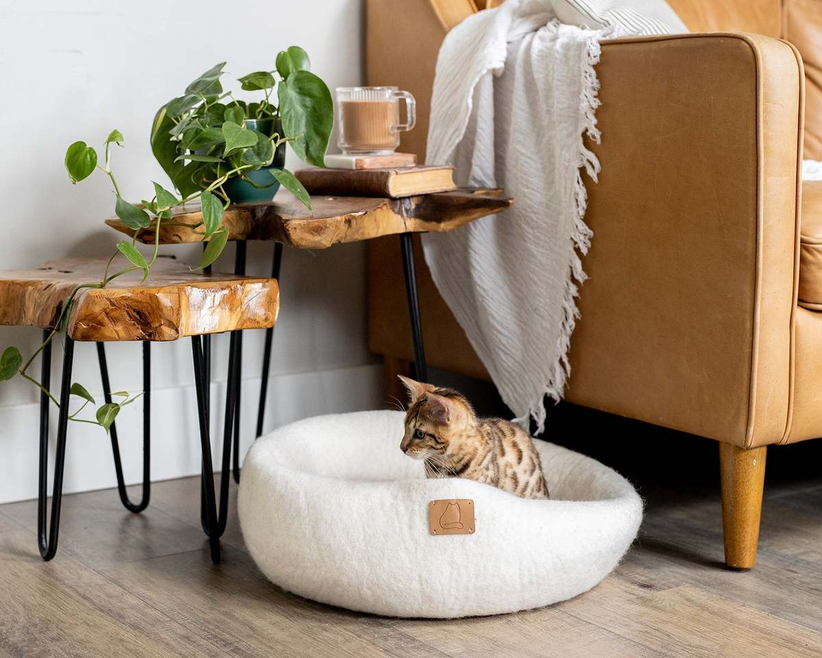 Fuzzy Cove Snow White Round Style Cave | Garmentory