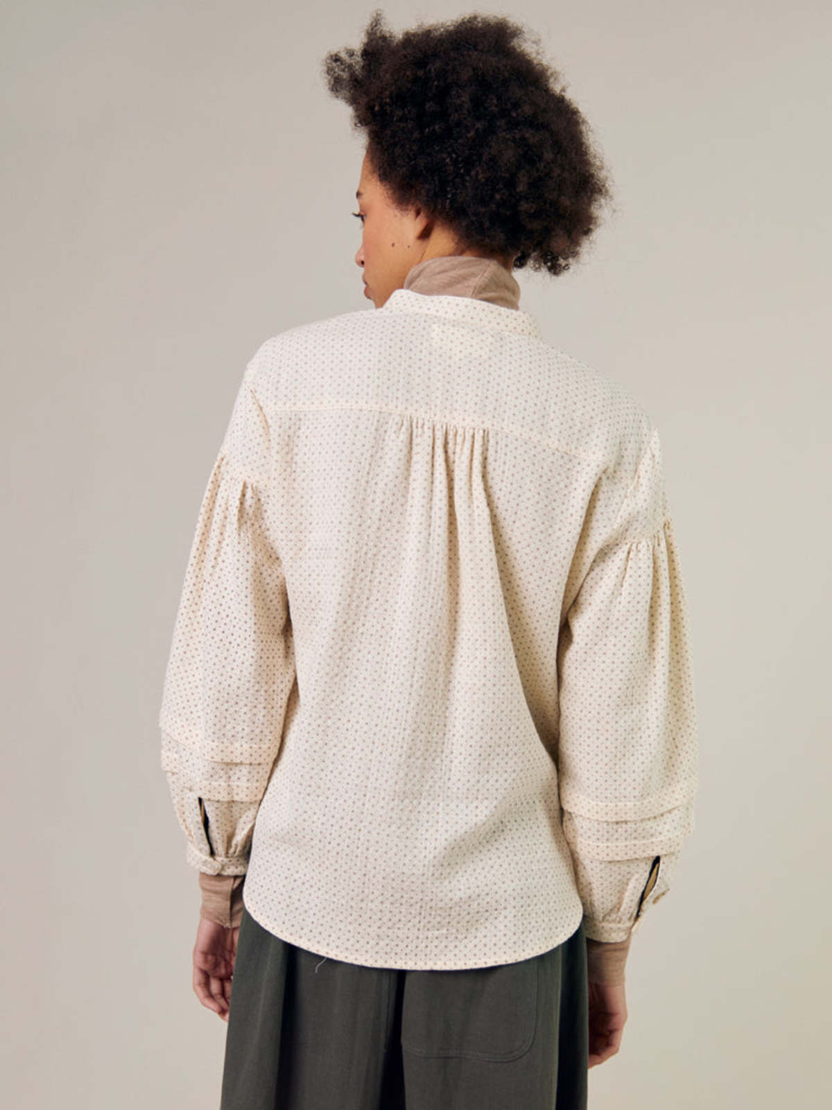 Sideline Ella Shirt - Ecru Pattern | Garmentory