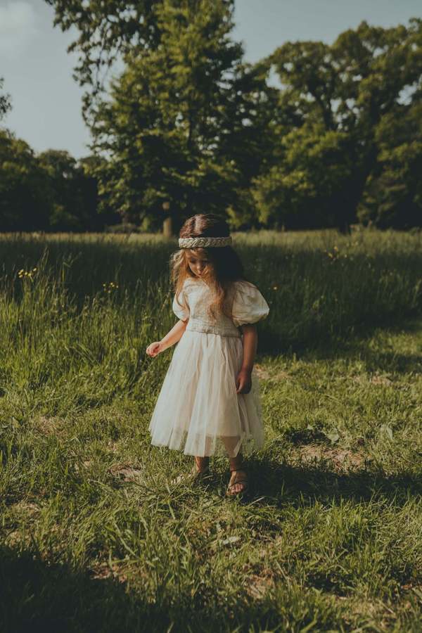 Kids Donsje Ambre Dress - Warm White | Garmentory