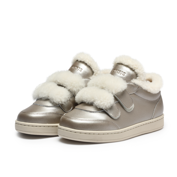 Kids Donsje Hanzell Sneakers - Champagne Metallic Leather | Garmentory