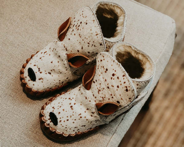 Kids Donsje Kapi Exclusive Bambi Boots - Bambi Spotted Cow Hair ...