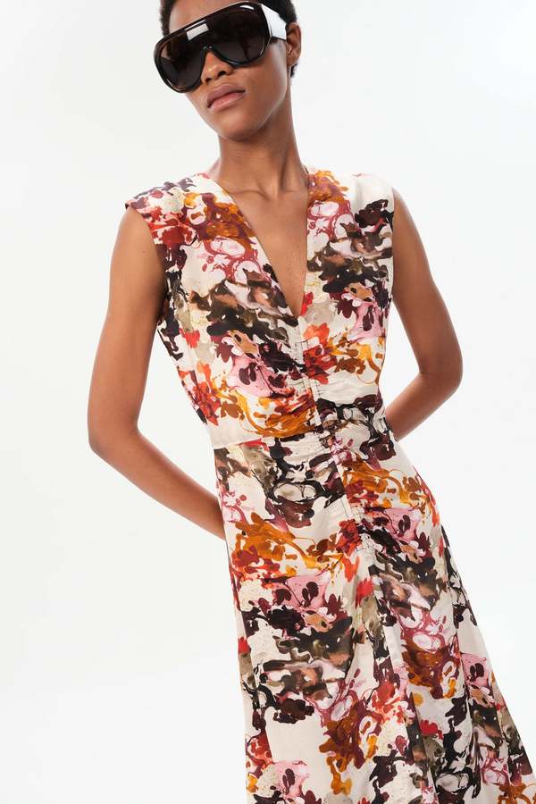 Maria Cher Pena Tora Midi Dress - Space Cherry | Garmentory
