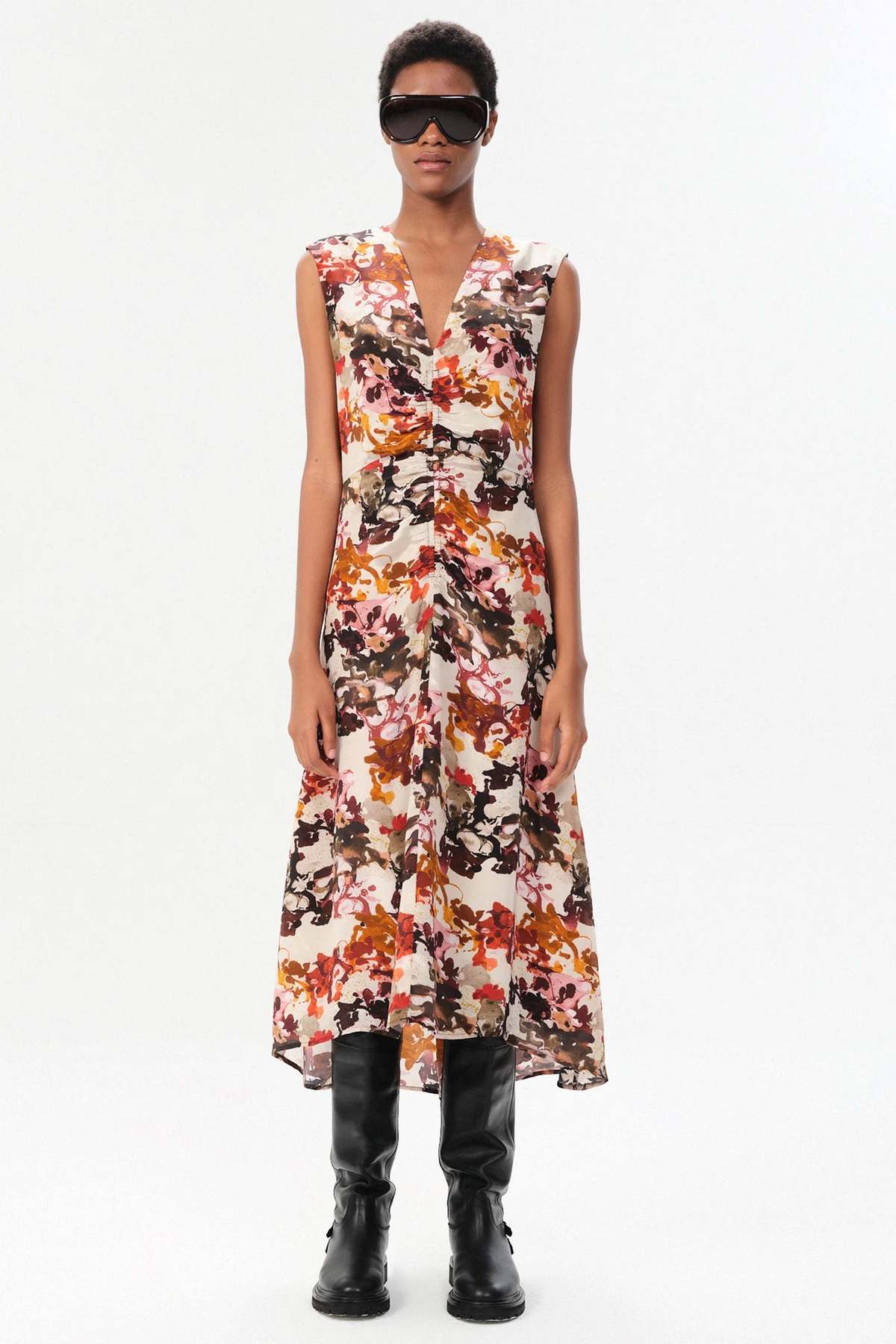 Maria Cher Pena Tora Midi Dress - Space Cherry | Garmentory