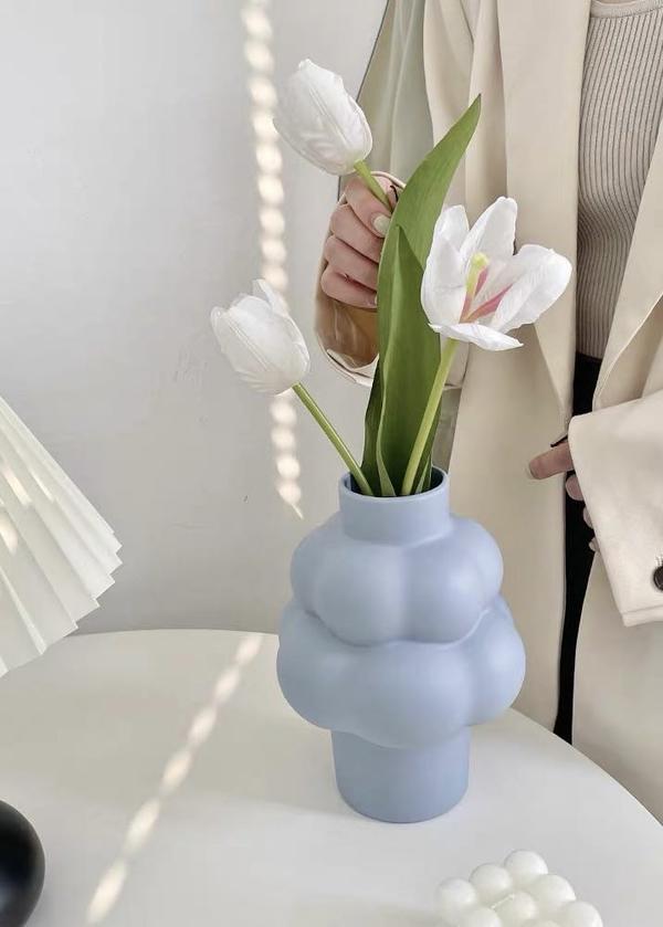Louise Roe Cloud Vase Modern Whimsical Eclectic Quirky Ceramic Flower Vase | Garmentory