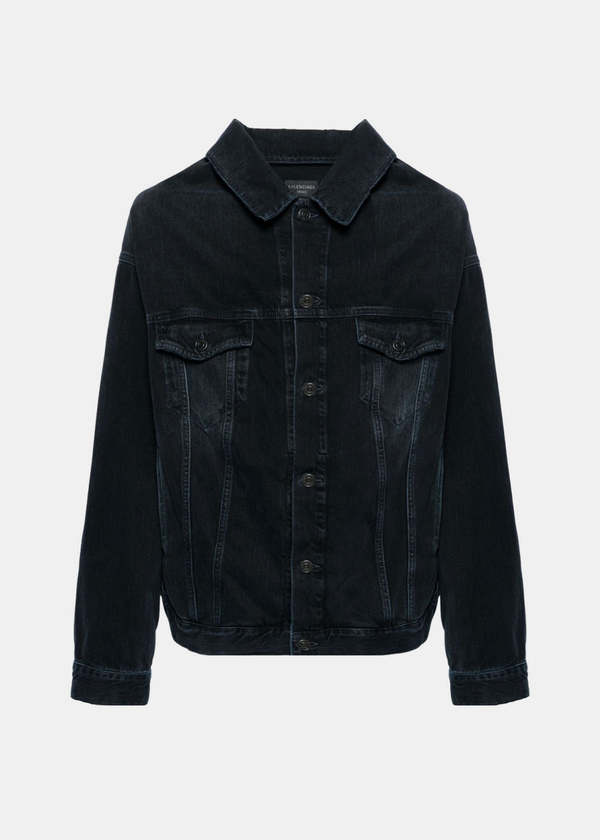 Balenciaga Off Shoulder Jacket - Blue/Black | Garmentory