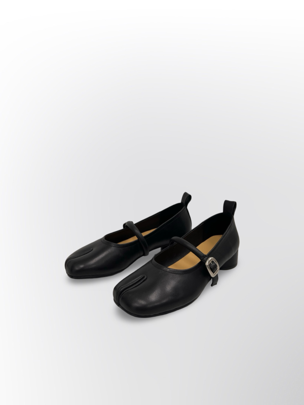 Mary Lo Tabis Heeled Mary Jane - Midnight/Sandstone/Chiffon | Garmentory