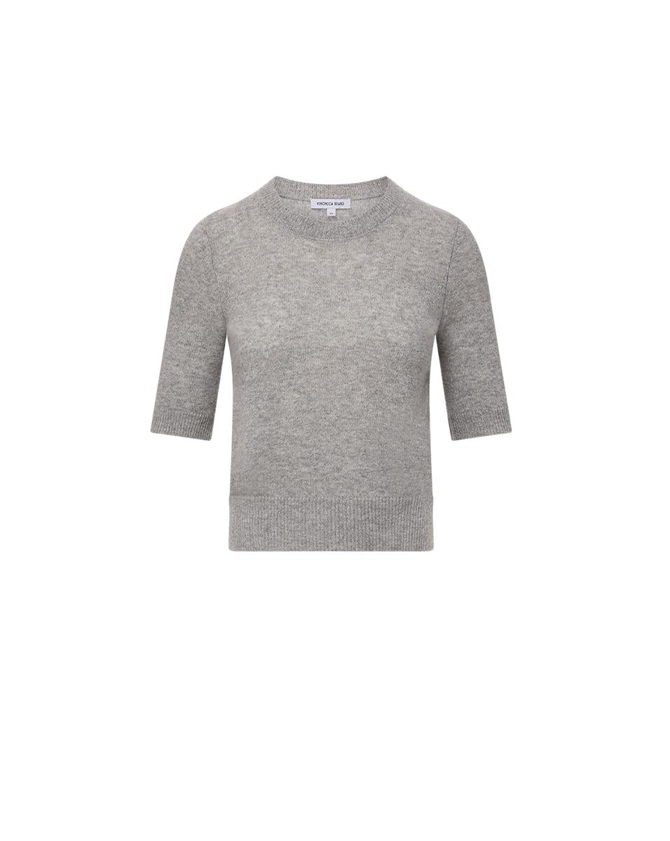 Veronica Beard Shana Cashmere Sweater - Heather Grey | Garmentory