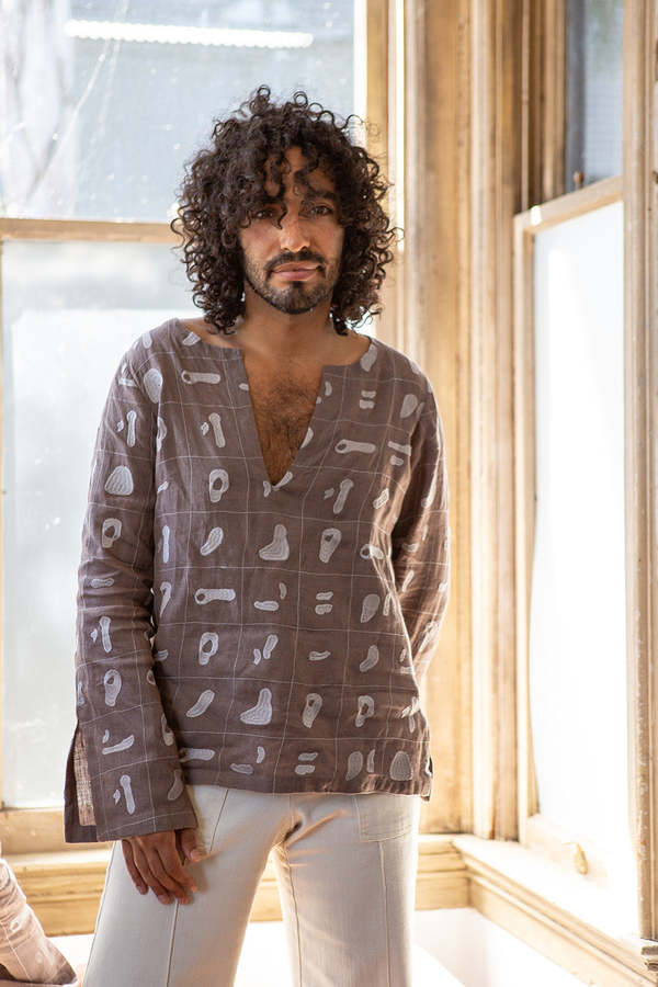 Erica Tanov Diego Linen Top - Fig Solid Embroidery | Garmentory